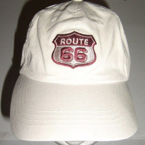 Route 66 Logo 7 | Accessories | Vintage Rare Khaki Sports Baseball Cap ...